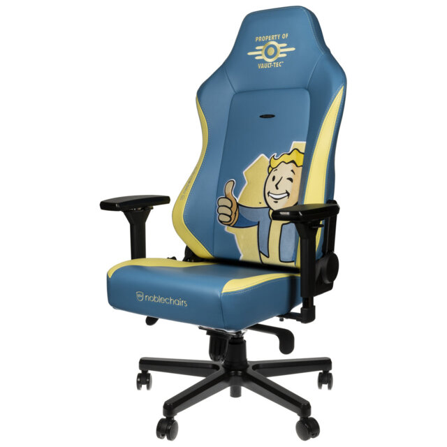 Noblechairs HERO Gaming Chair - Fallout Vault-Tec Edition - Blue/Yellow ...