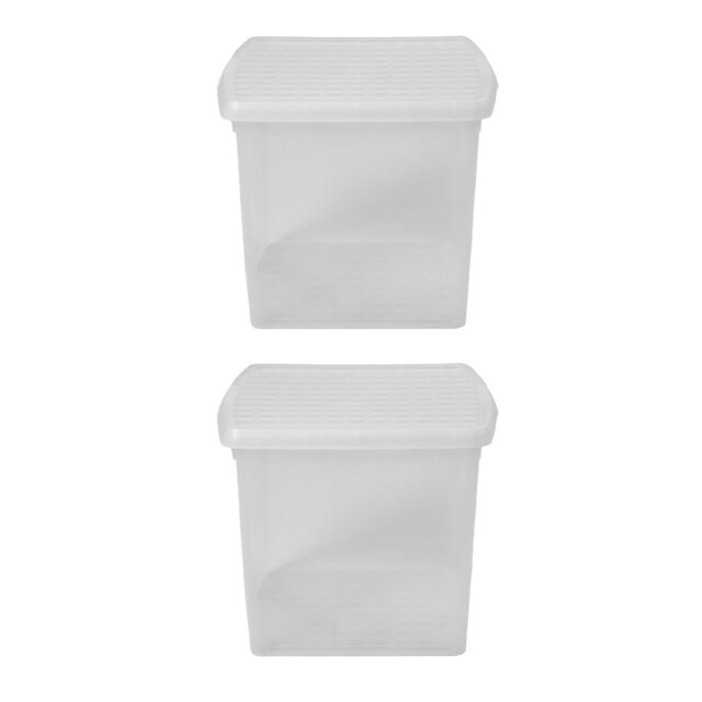 Wham Clip Square Plastic Storage Boxes with Secure Clip Lock Lids Clear ...