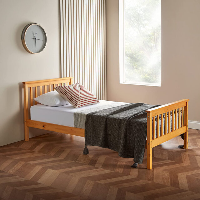 Pine Bed Frame Wooden Bed Single / Double by Wayfair | ufurnish.com