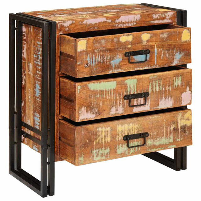 Sideboard With Drawer Brown 66 X 33 X 70 Cm Solid Mango Wood by Wayfair ...