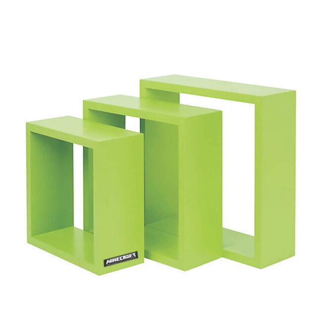 Minecraft wall shelf, set of 3, cube by Wayfair | ufurnish.com