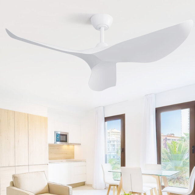96CM Modern White Ceiling Fan with Remote Control by Wayfair | uFurnish.com