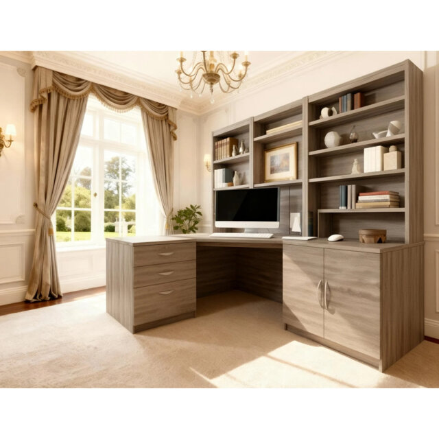 Brelynn 5 Piece L-Shape Computer Desk Office Set with Hutch by Wayfair ...