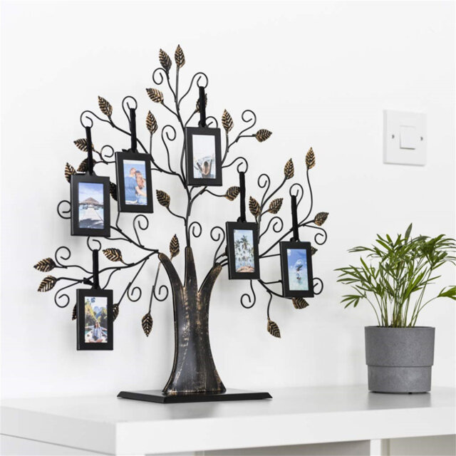 Family Tree Photo Frame With 6 Hanging Frames by Wayfair | ufurnish.com