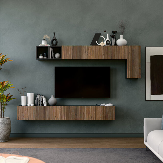 Sofia Moduler Modern TV Unit Wall Mounted – Customizable Layout ...