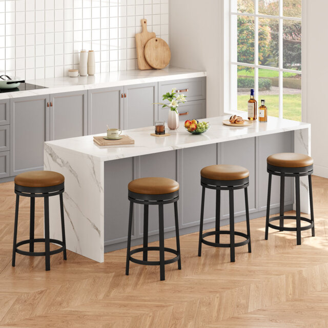 Swivel Counter Stool with Metal Frame by Wayfair | uFurnish.com