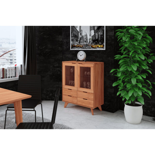 Edita 90Cm Wide 4 Drawer Solid Wood Sideboard by Wayfair | ufurnish.com