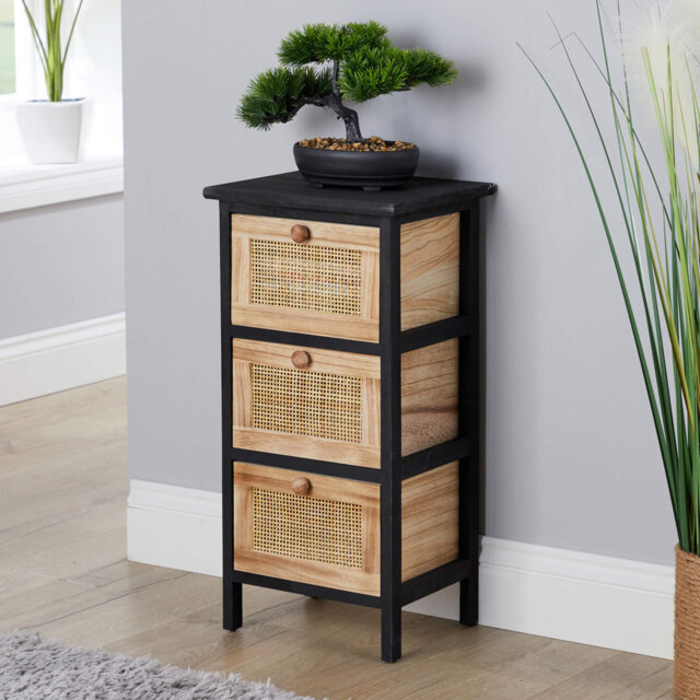 Ambrey Fully Assembled 3 Rattan Drawer Chest Storage Unit by Wayfair ...