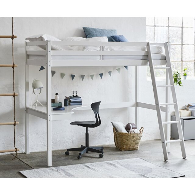 European Single (90 x 200cm) Bed Frames High Sleeper Loft Bed with ...