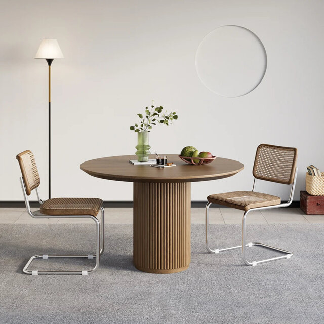 Japandi Round 80cm Dining Table by Wayfair | ufurnish.com