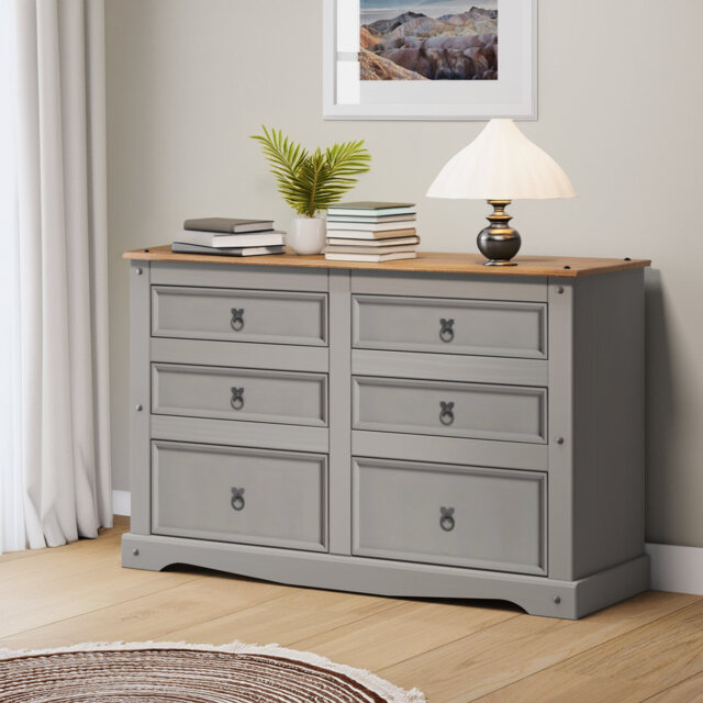 Palmea 6 Drawer 132Cm W Chest of Drawers by Wayfair | ufurnish.com