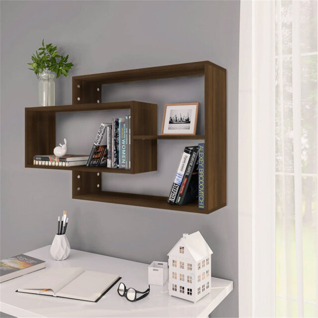 Blunt Wall Shelf Grey Sonoma 104X20x58.5 Cm Engineered Wood by Wayfair ...