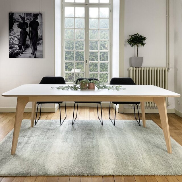 Beech Solid Wood Dining Table by Wayfair | ufurnish.com