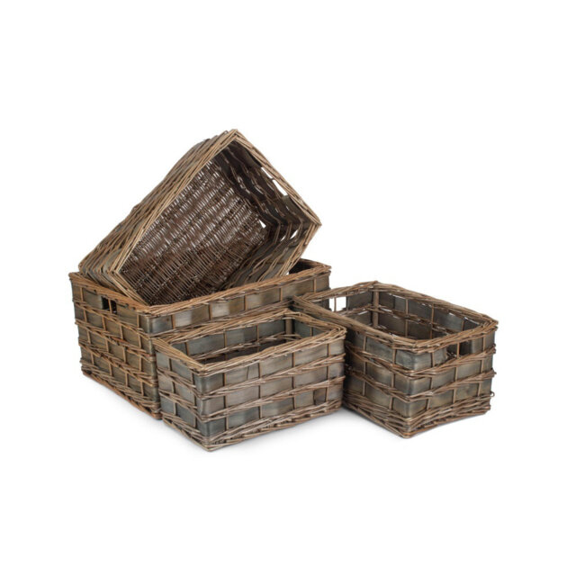 Wicker 4 Piece Basket Set by Wayfair | ufurnish.com