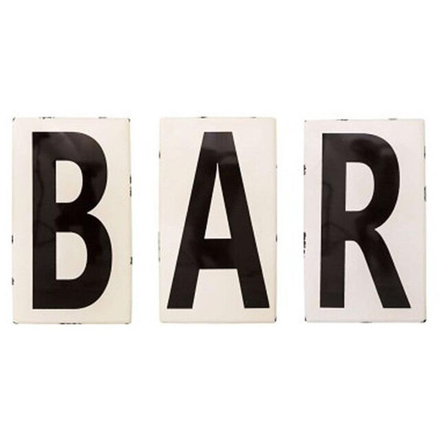 3 Piece Enamel Metal Bar Letters Wall Décor Set by Wayfair | ufurnish.com