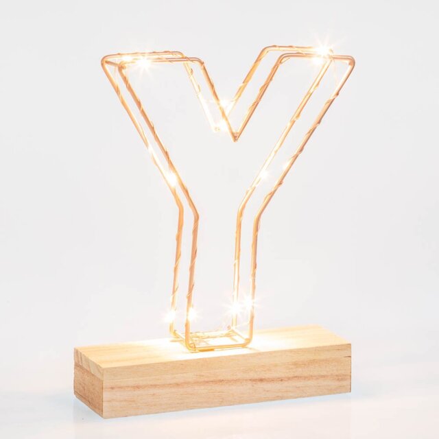 Light Up Letter - Personalised Initial Copper Letter Light LED Alphabet ...