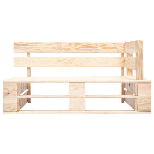 Garden Pallet Corner Bench – Wooden Outdoor Seating For Patio ...