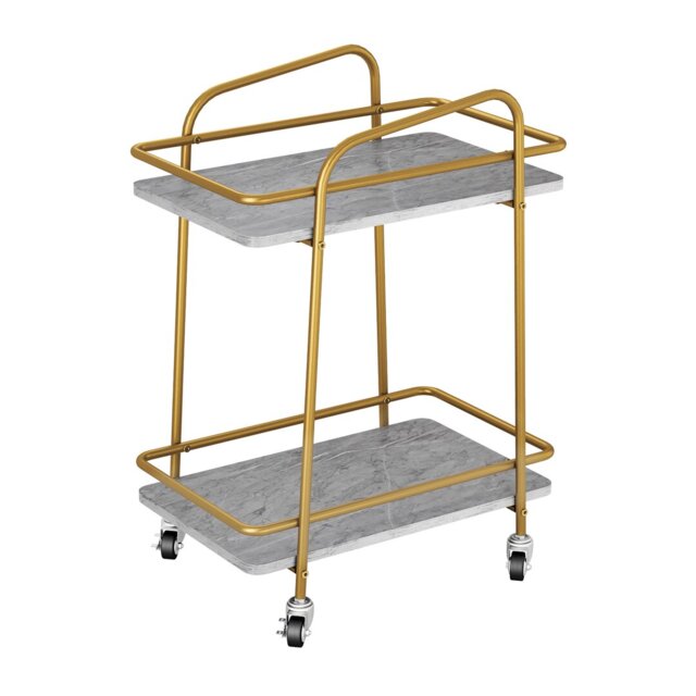 Serving Trolley Kitchen Trolley 2 Tier Storage Trolley Mobile Trolley ...