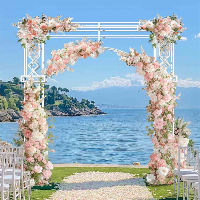 260Cm H White Iron Backdrops Arbor by Wayfair | ufurnish.com