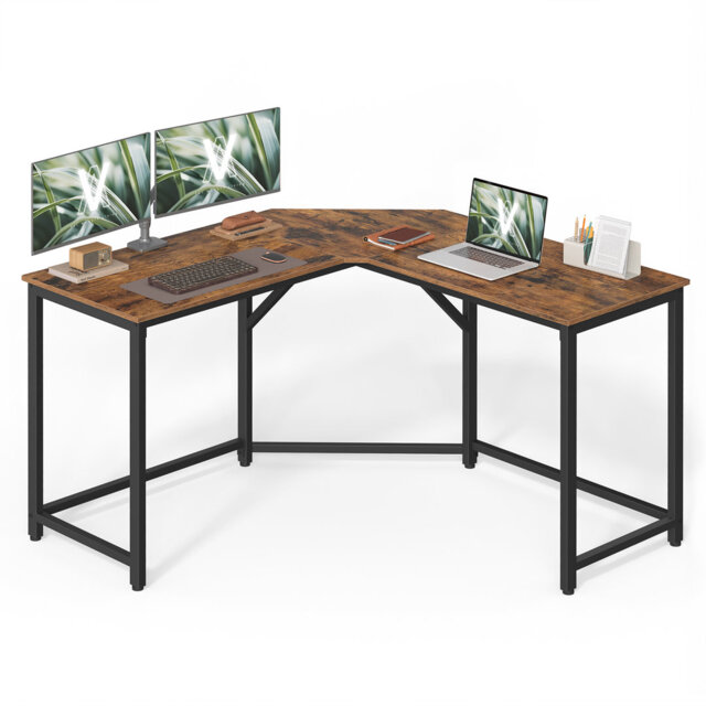L-Shaped Gaming Desk, 129 X 129 X 76 Cm, Corner Desk For Study, Home ...