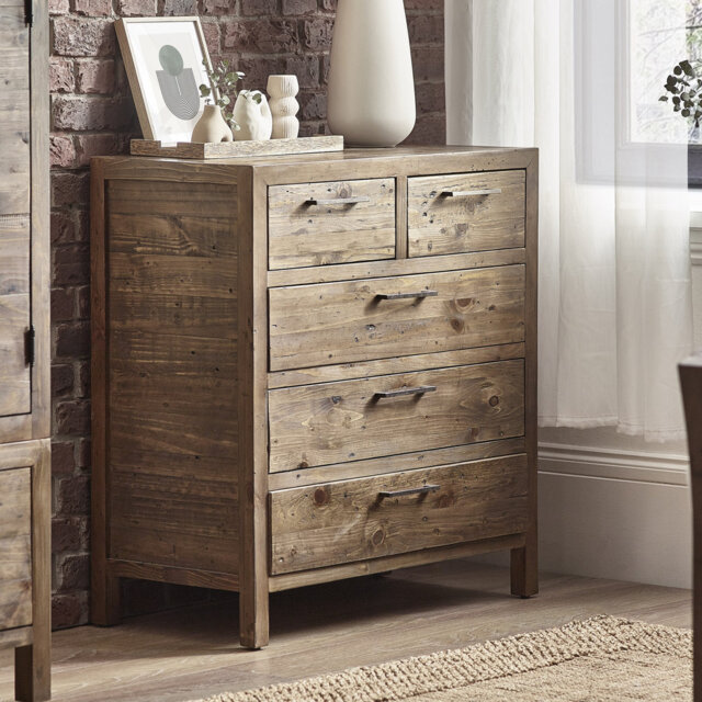 Rollo 5 Drawer 84Cm W Solid Wood Chest by Wayfair | ufurnish.com