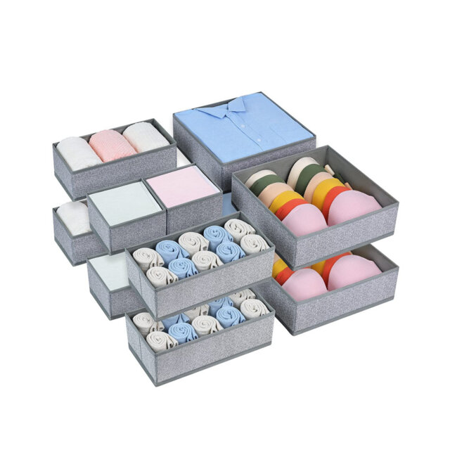 Fabric 12 Piece Organiser Boxes Set by Wayfair | ufurnish.com