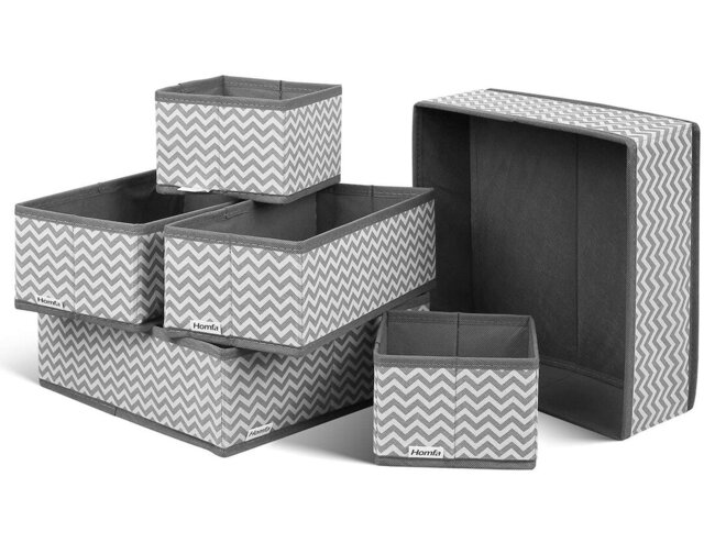6 Piece Closet Storage Fabric Box Set by Wayfair | ufurnish.com