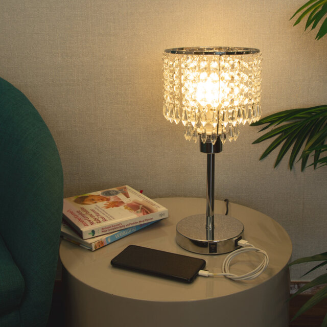 Crystal Chandelier Table Lamp by Wayfair | ufurnish.com