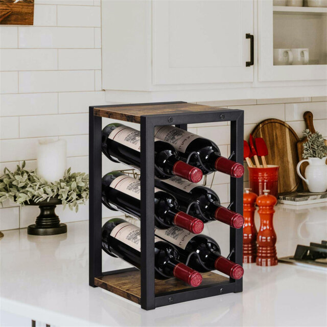 Blitz 6 Bottle Tabletop/Countertop Wine Bottle Rack in Brown by Wayfair ...
