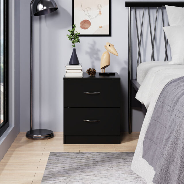 Delonia 2 Drawer 40Cm W Chest of Drawers Nightstand Bedside Cabinet by ...