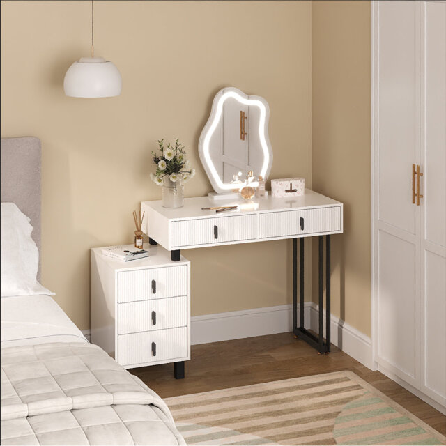 Dressing table with lighting, adjustable brightness, modern dressing ...