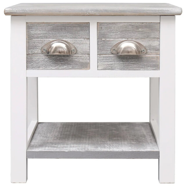 Maez House of Hampton Side Table 40X40x40 Cm Paulownia Wood by Wayfair | ufurnish.com