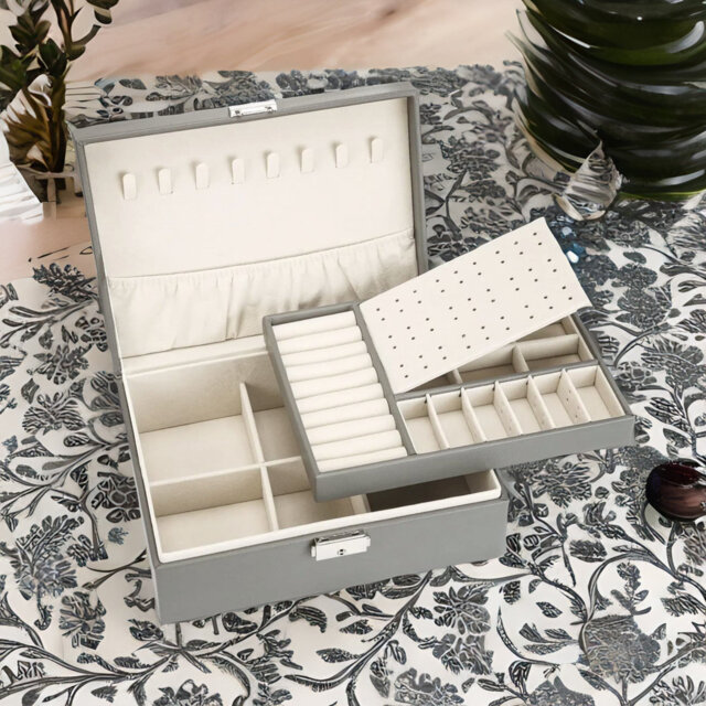 2 Tier Jewellery Box With Lock And Key by Wayfair | uFurnish.com