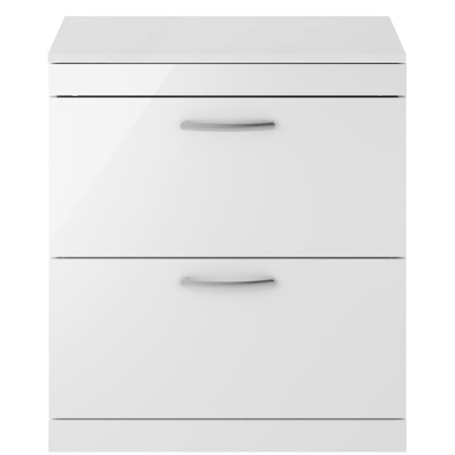 Athena Gloss Grey 80cm Free-Standing Vanity Unit Base by Wayfair ...