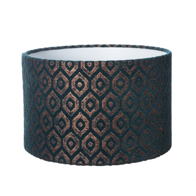 20Cm H Velvet Drum Lamp Shade ( Screw On ) by Wayfair | ufurnish.com