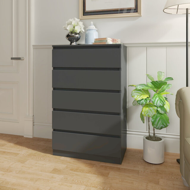Deloise 5 Drawer 70Cm W Chest of Drawers Nightstand Bedside Cabinet by ...