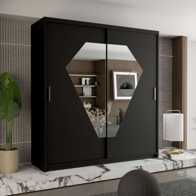 Modern Double Sliding Door Wardrobe by Wayfair | ufurnish.com