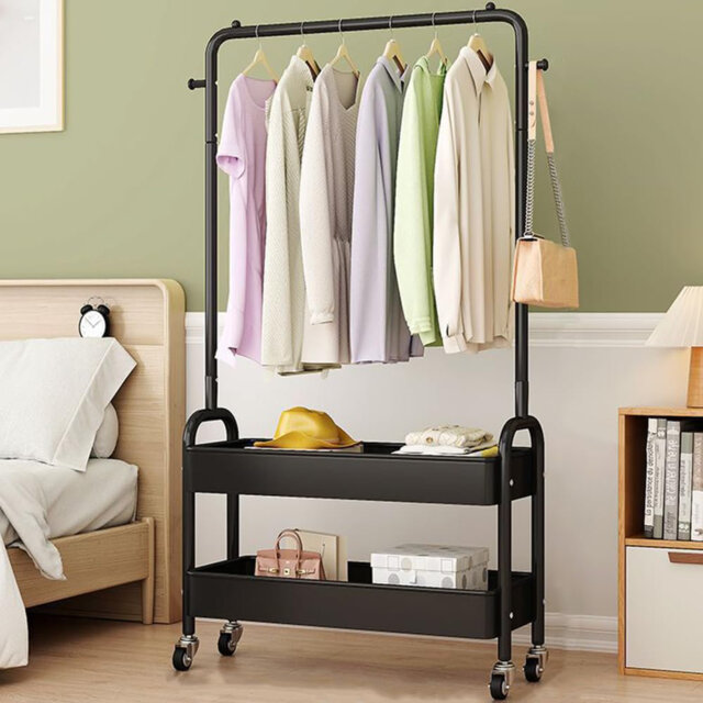 Clothes Rack Metal Clothes Rail Coat Rack For Bedroom Heavy Duty ...