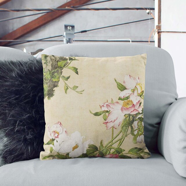 Pink Flowers by Lang Shining Cushion with Filling by Wayfair | ufurnish.com