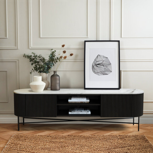 Demetru Fluted Extra Large TV Unit by Wayfair | ufurnish.com