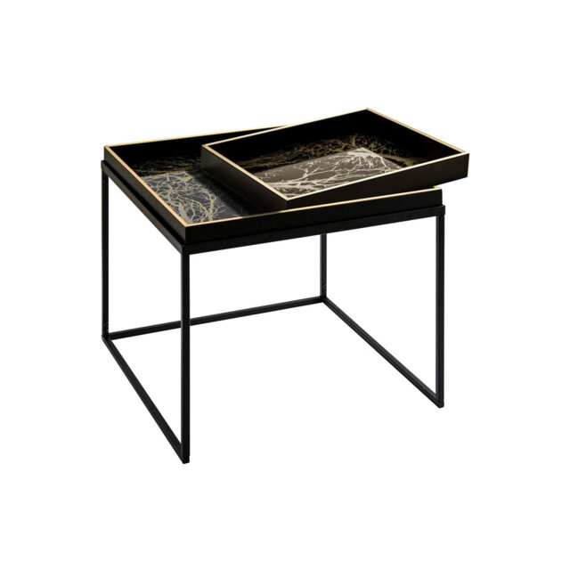 Ajea Metal Nesting Table for Living Room, Nest of End Table with Modern Glass Top by Wayfair ...
