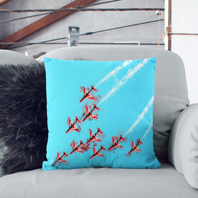 Fighter Jet Air Show in Abstract Cushion with Filling by Wayfair ...