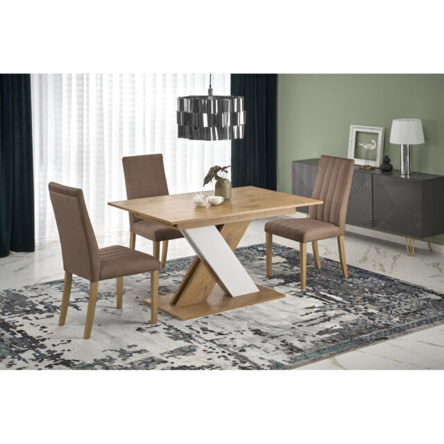 130cm Solid Oak Pedestal Dining Table by Wayfair | ufurnish.com