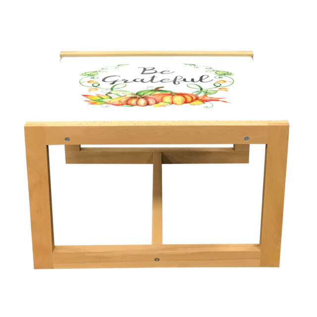 Saying Coffee Table, Be Grateful Cursive Typography Pumpkins Harvest ...