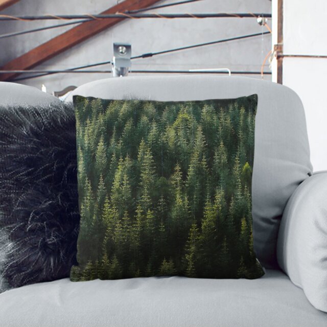 Beauty of the Pine Tree Forest Cushion with Filling by Wayfair ...
