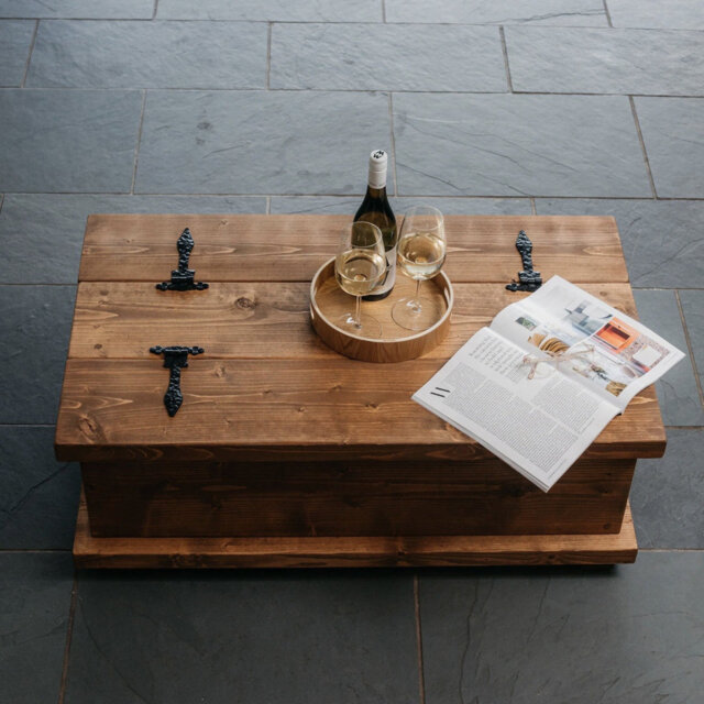 Barnsdall Solid Wood Rustic Chest Coffee Table by Wayfair | ufurnish.com