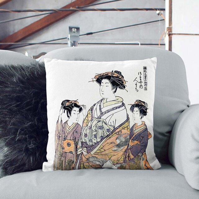 Courtesan Hitomachi by Isoda Koryusai Cushion with Filling by Wayfair ...
