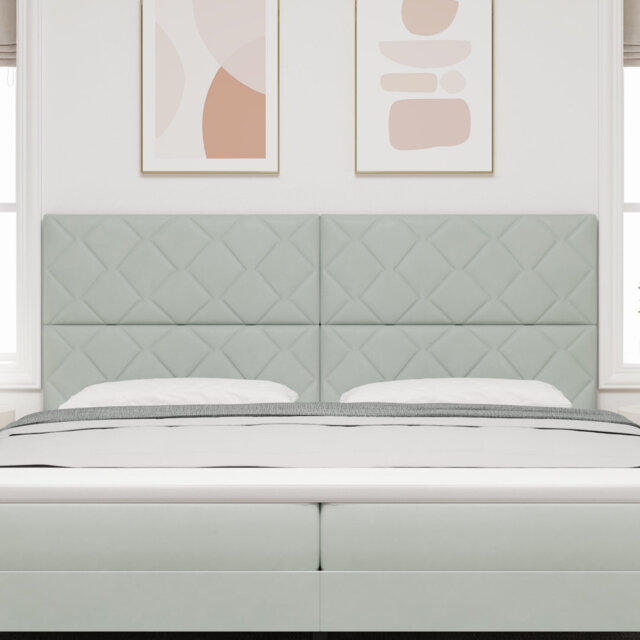 Headboard Diamond Blocks Design Fabric by Wayfair | ufurnish.com