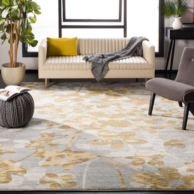Cobleskill Looped/Hooked Grey/Gold Rug by Wayfair | uFurnish.com