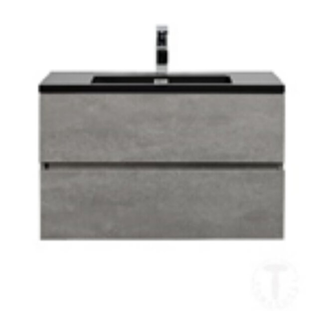 Enuta 90Cm Wall Mounted Single Bathroom Vanity Base Only in Black by ...